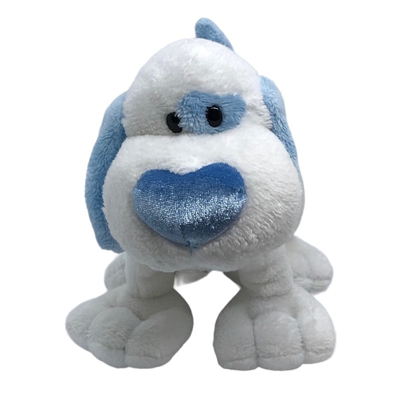 Walmart | Toys | Walmart White Puppy Dog Plush Blue Heart Nose Eye Spot ...